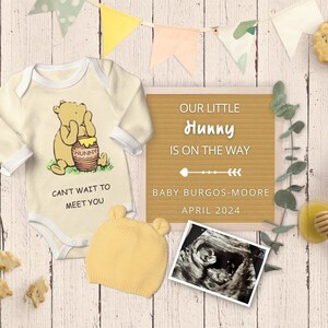 Boy Digital Baby Gender Announcement for Social Media Winnie the Pooh ...