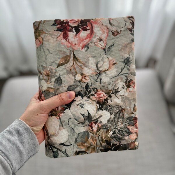 Adjustable Book Cover, Fabric Book Cover, Reusable Book Cover, Handmade ...