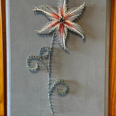 String Art Pattern three Little Flowers String Art DIY String Art ...