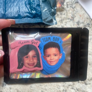 Team Boy and Team Girl Stickers, Personalized Baby Sticker, Baby Shower ...