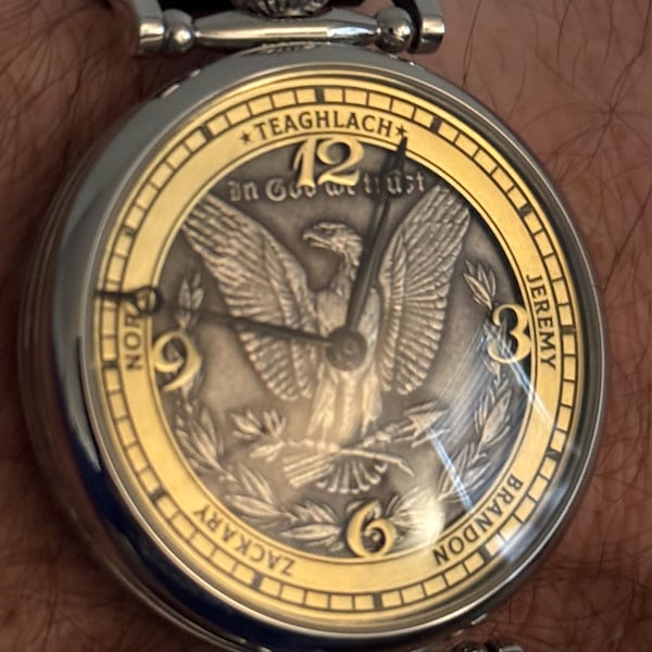 Vintage Watch, Aztec Calendar Watch, Watch Men's, Watch With a Coin ...