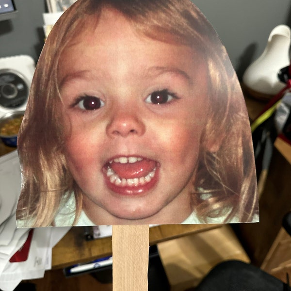 Face on a Stick, Custom Face Cutout, Party Prop Fat Head, Fan Face ...