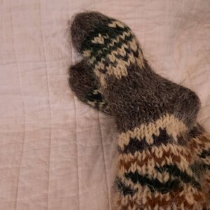 Unique Sheep's Wool Socks 100% Natural Warm Handmade - Etsy