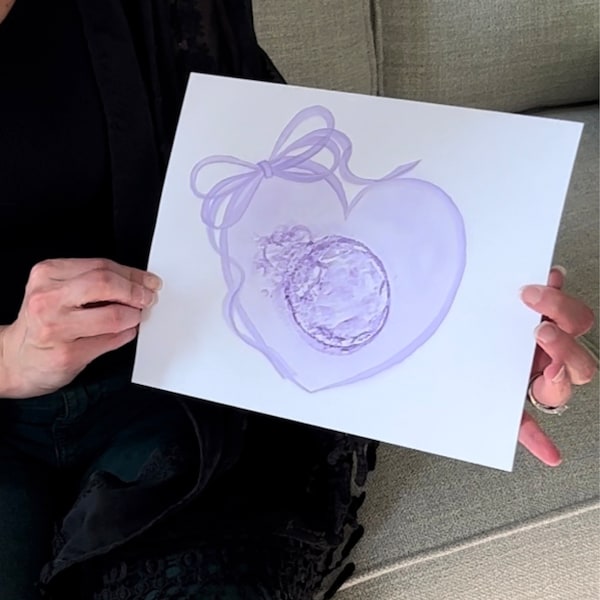 Custom IVF Art Embryo Watercolor Personalized Pregnancy Gift - Nursery ...