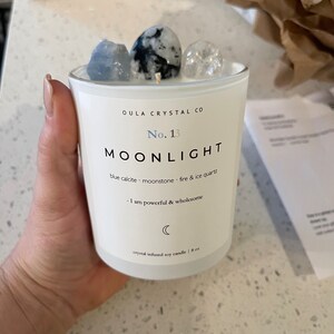 Moonlight Candle Crystal Candle Hand Poured Soy Candle - Etsy