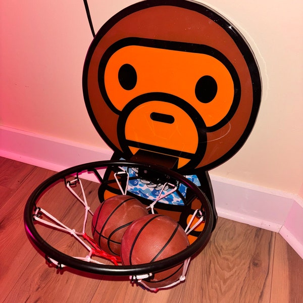 Baby Milo Basketball Hoop __ Bape ,wall Mount, Hype Beast Decor ...