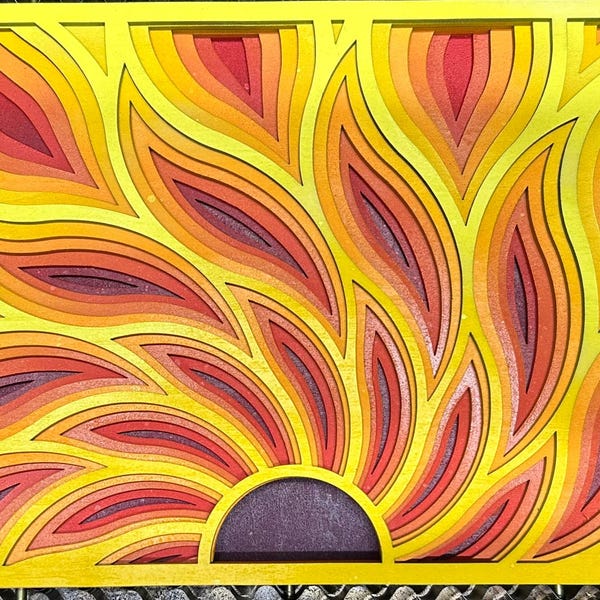 Digital Files-sunrise-cricut SVG-CNC Laser Cut Multilayer 3D Mandala ...