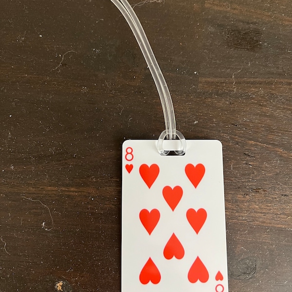 Playing Card Luggage Tag, King of Hearts Bag Tag, Fun Travel ...