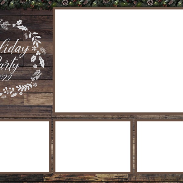 Rustic Christmas Photo Booth Template PSD, PNG, Easy 100% Editable ...