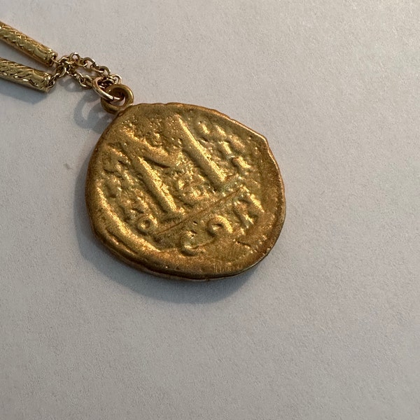 Greek Coin Charm Pendant- Vermeil Gold 22k Gold Plated Over 925 ...