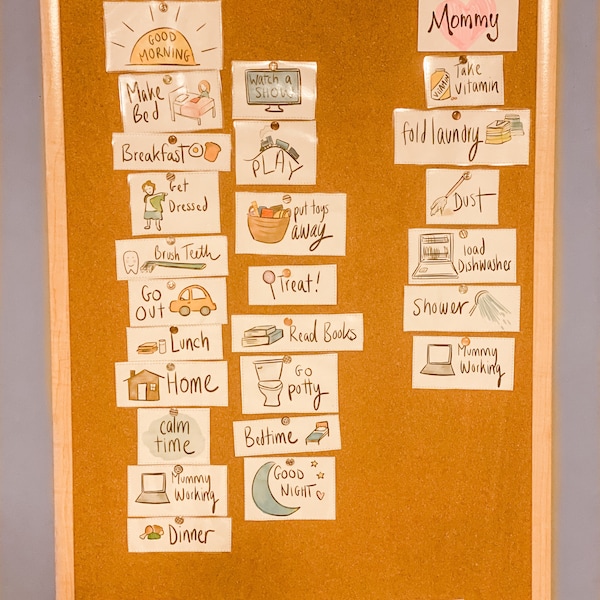 Visual Schedule Toddler Kids Routine Chart Printable Cards - Etsy