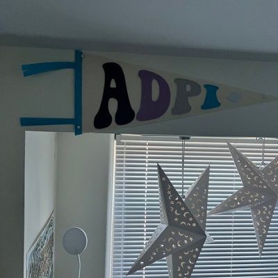 Zeta Tau Alpha Sorority Rainbow Pennant Flag / Sorority Gift / Dorm ...