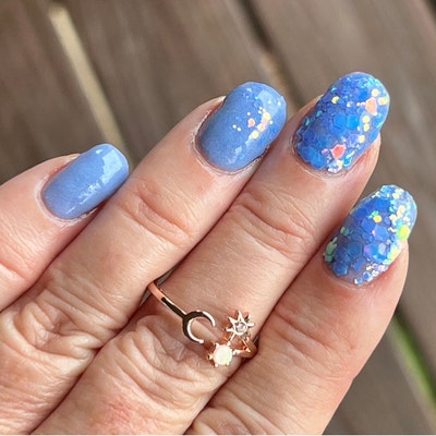 Waves Dip Powder Blue to Light Blue Thermal Dip Powder Dip - Etsy