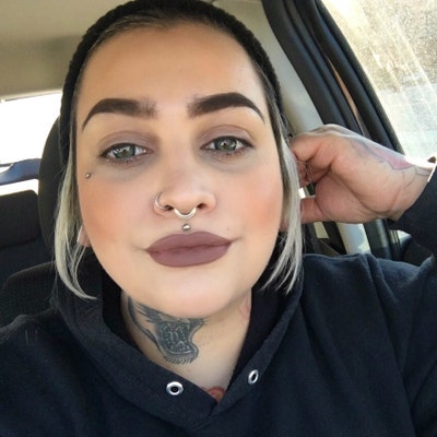 Triple Stack Septum Ring in Sterling Silver Three Layered Nose Ring ...