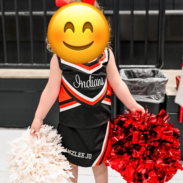 Orange & Black Cheer Uniform, Customized Cheerleading Uniform, Girls ...