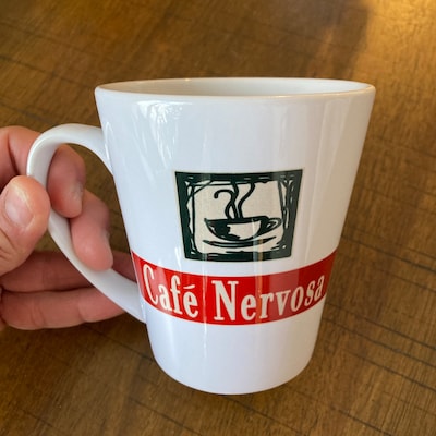 Cafe Nervosa Latte Mug Cafe Nervosa Frasier Coffee Cup Frasier Mug ...