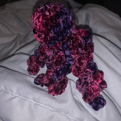 Crochet Velvet Octopus Plush - Etsy