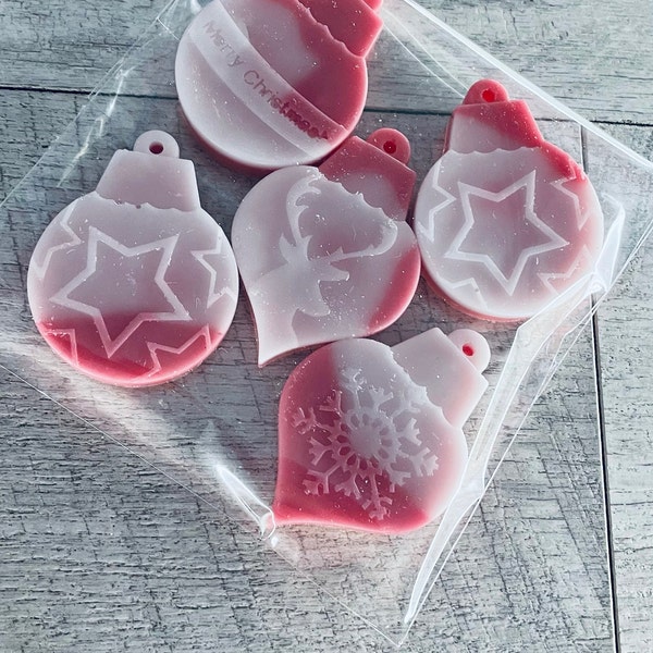 8 Cell Hanging Christmas Tree Bauble Silicone Bakeware Mould Candy Cake ...