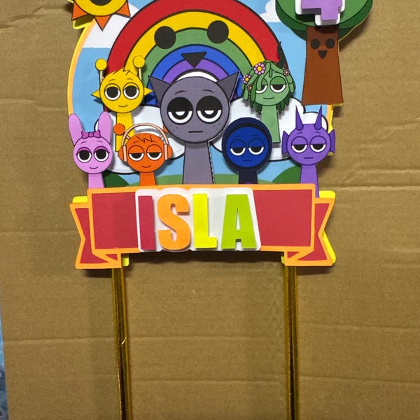 Sprunki Cake Topper | Sprunki Birthday Decoration | Sprunki Party ...