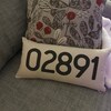 Personalized Zip Code Pillow Personalized Pillow Dorm - Etsy