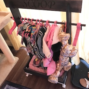 Personalized Dog Wardrobe, Wardrobe for Dog Clothes, Dog Clothing Rack ...