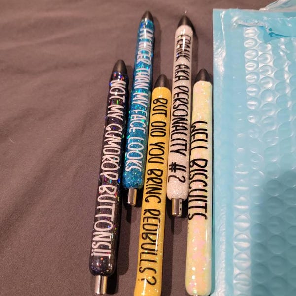 Glitter GEL Pens Inkjoy Gel Pens 0.7 Personalized Inkjoy Custom Epoxy ...