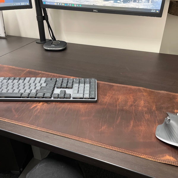 Large Leather Desk Mat Personalized Mousepad Birthday Teacher Gift ...