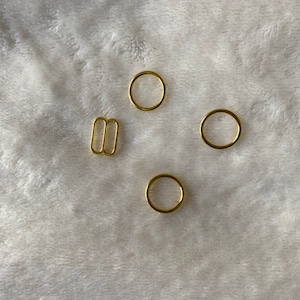 Set of 2 Rings OR 2 Sliders Bra Strap Sliders in Charcoal Grey | Etsy