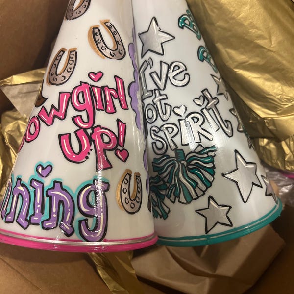 Cheerleader Megaphone | Personalized Megaphone| Cheer Megaphone Party ...