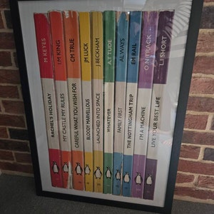 Custom Penguin Book Cover Poster Personalised Vintage Book Print ...