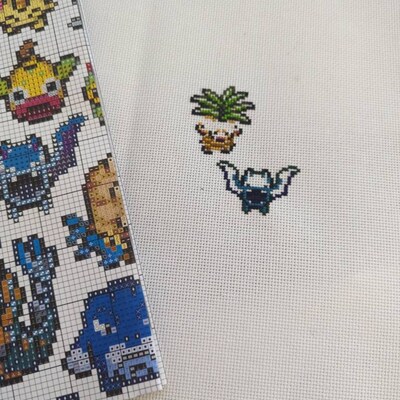 Pokémon Starters Cross Stitch Pattern Pokémon 10 X 10 Hoop Sized Cross ...