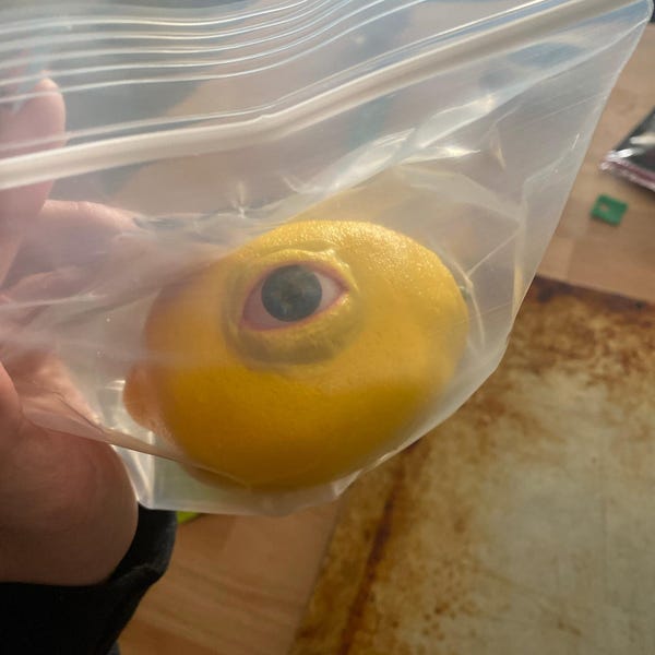 Realistic Life Sized Freaky Fruit All Seeing Lemon by Dead Head Props ...