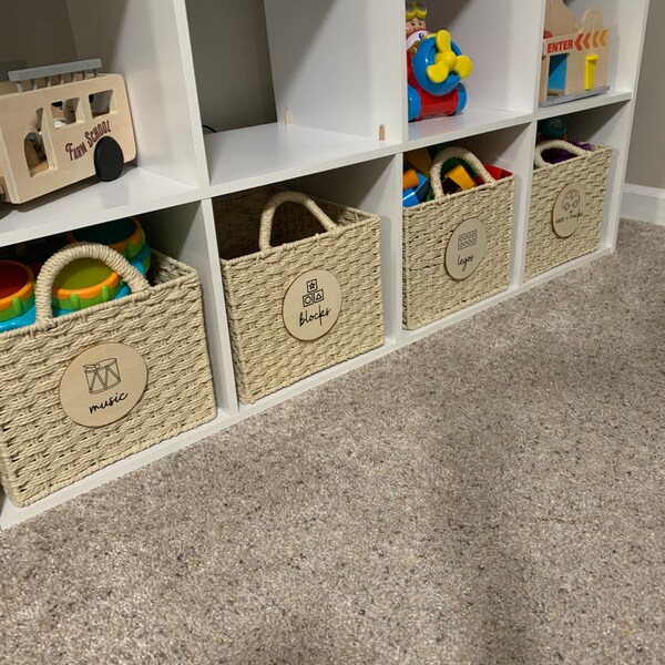 Boho Wooden Toy Labels, Custom Toy Organization, Modern Toy Box Tags - Etsy