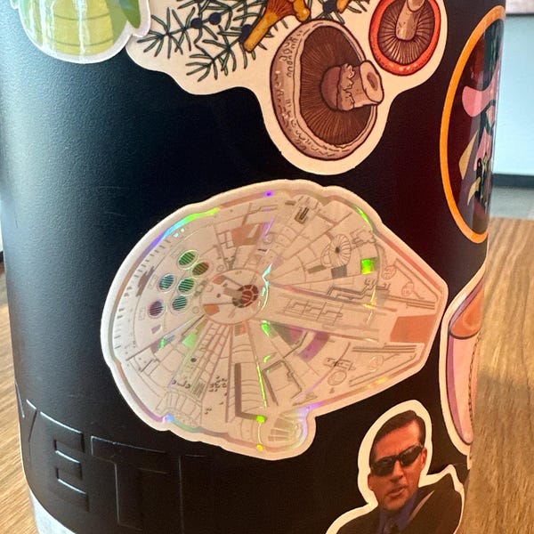 Millennium Falcon Holographic Sticker: Star Wars Vinyl Decal - Etsy