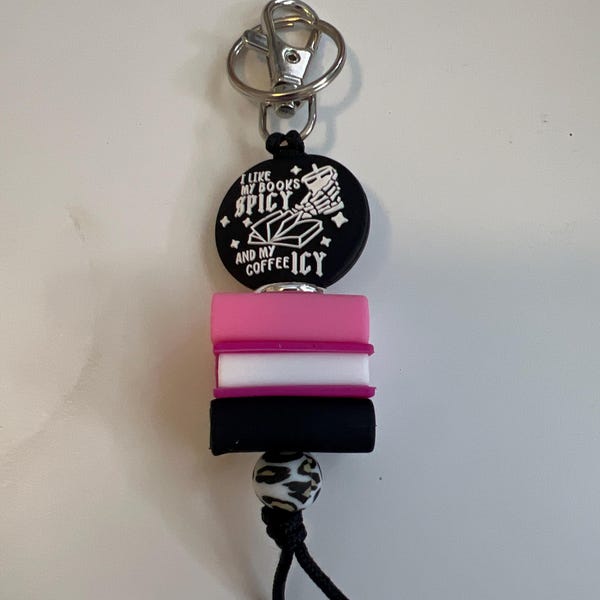 Librarian Lanyard Colorful Stacked Books Pattern Great for ID and Key ...
