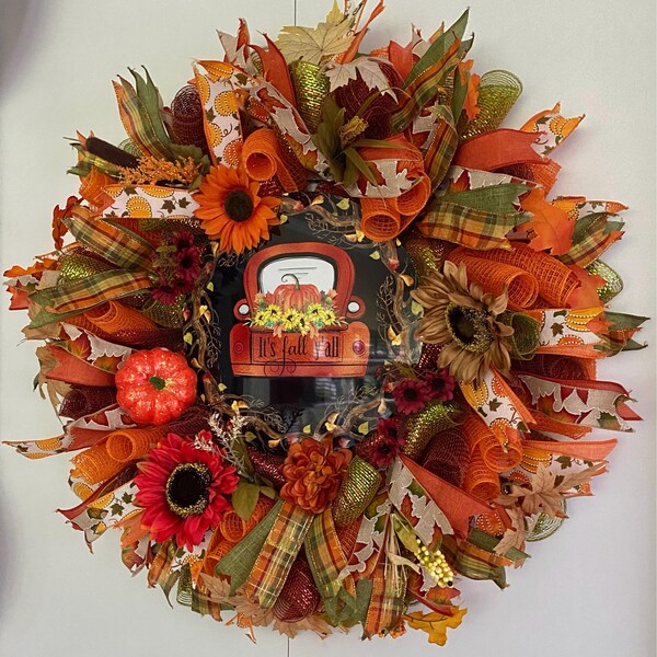 Welcome to Our Home Fall Wreath Sign, Metal Wreath Sign, Round Wreath ...