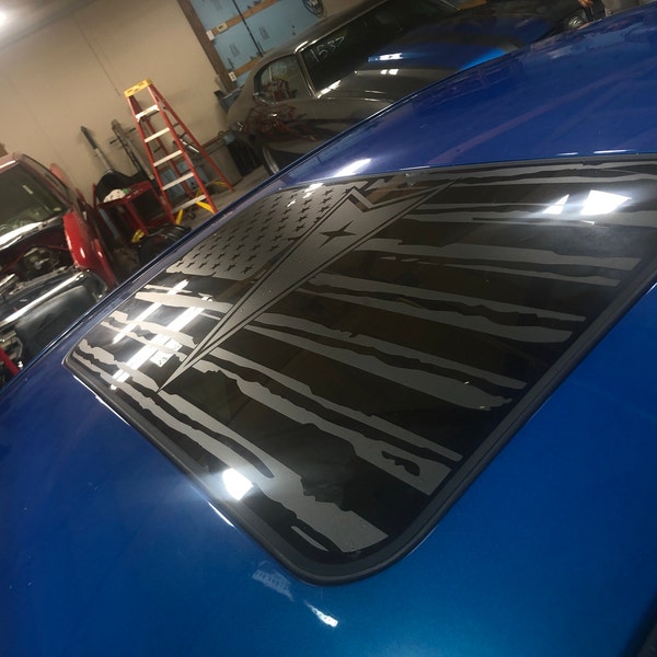 Pontiac G8 / Chevy SS Sunroof USA Flag - Vinyl Decal - Mate Black - Etsy