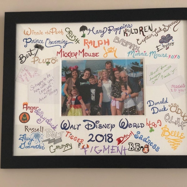 Disney Photo Mat - Mat Board - Disney Characters - Disney Autograph ...