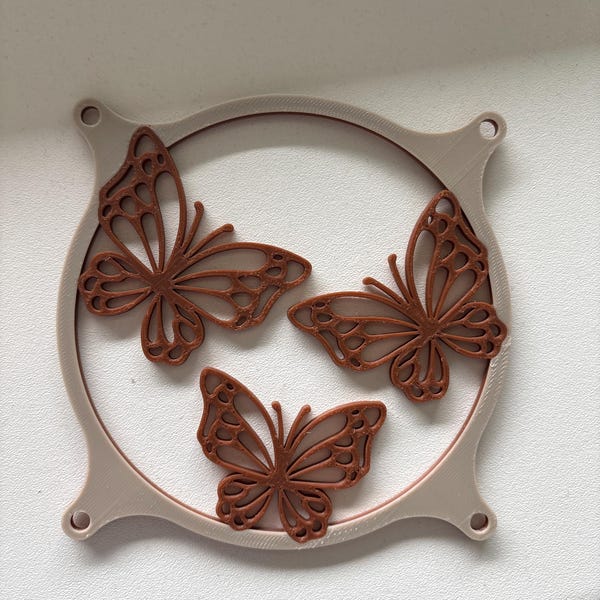 Butterfly Rain - PC Fan Shroud/ Grill /cover - 120mm, 140 Mm - Two ...
