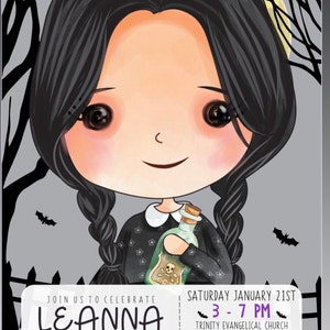 Printable Wednesday Addams Food Tent Labels or Place Tags Personalized ...