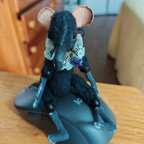 TINY Beige Boy Mouse. Bjd Stuffed Animals Rat by Ratberry. Blythe and ...