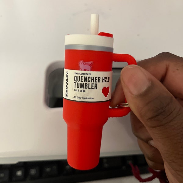Miniature Valentine Stanley Tumbler Keychain | Chapstick Holder - Etsy
