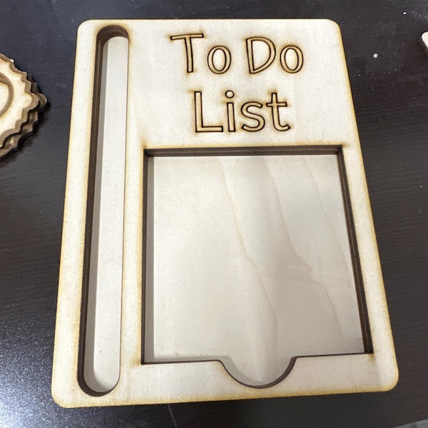 Laser Cut Sticky Note Holder With Storage | Digital SVG File | Laser ...