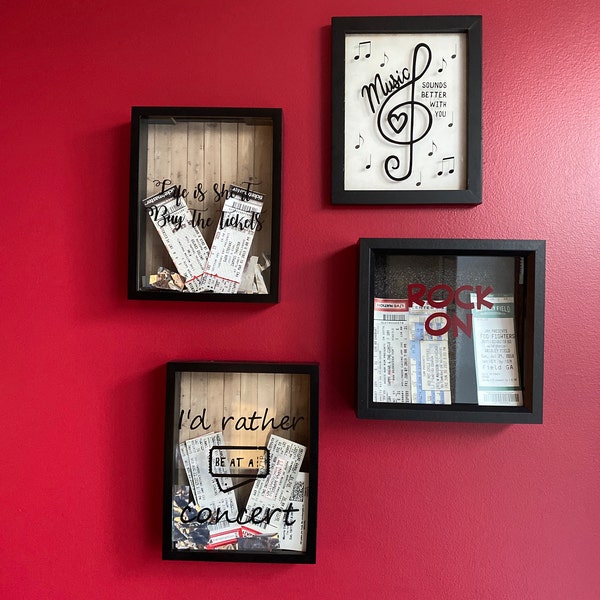 Concert -ticket Memory Shadow Box - Etsy