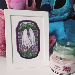Love Ghosts, Art Prints, Watercolor Painting, Lavender Painting, Ghost ...