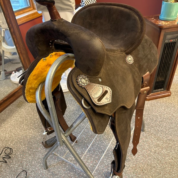 Valentine Day Western Leather Headstall and Breast Collar Tack Set for ...