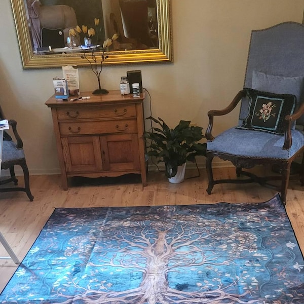 Purple Gothic Rug, Dark Elegant Baroque Carpet, Ornate Medieval Mandala ...