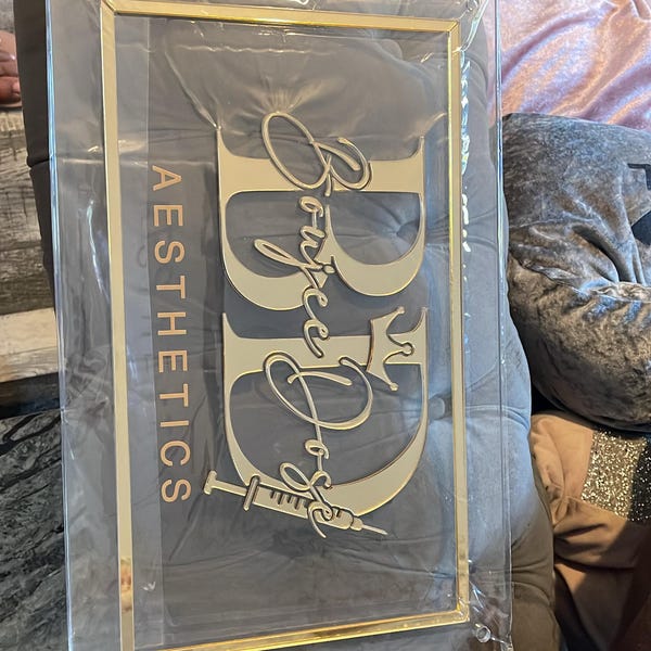 3D Acrylic Business Sign | Custom Text Wall Signage | Rectangle Logo ...