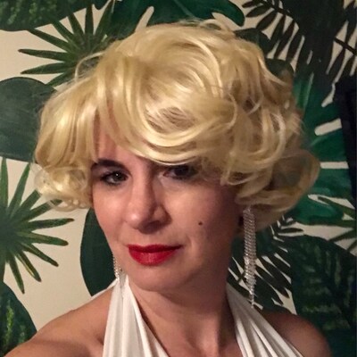 Lace Front Short Blonde Retro Curly Vintage Doris Day Style Heat ...