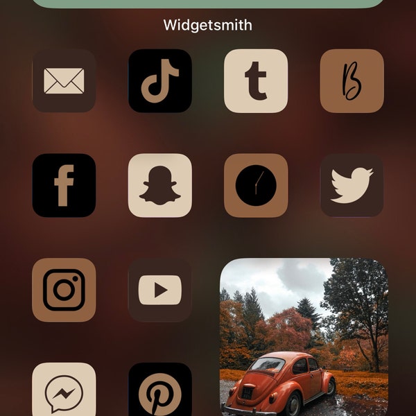 Coffee Ios App Icons, Pack of Dark Brown Icons, Aesthetic Brown and ...